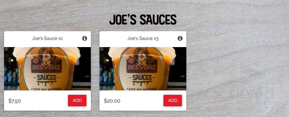 Menu for Joe Beeverz Bar & Grill in Brandon, MB | Sirved