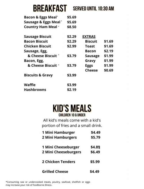 Mini Burger + menu in Cookeville, Tennessee, USA