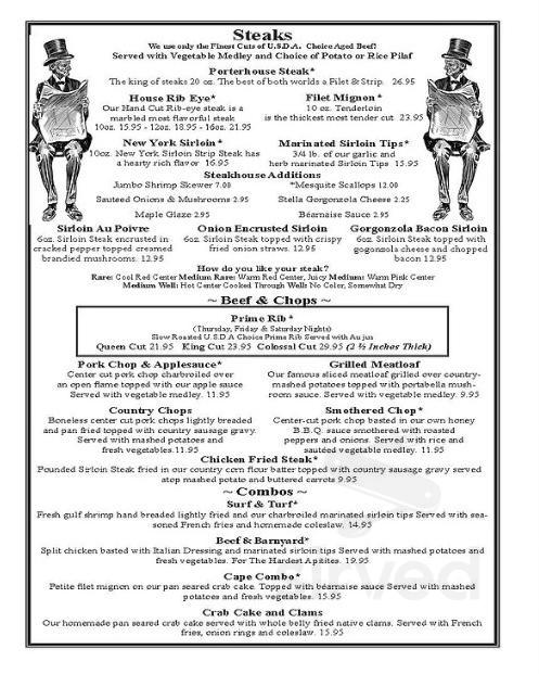 Stephen Anthony's Restaurant menus in Marlborough, Massachusetts ...
