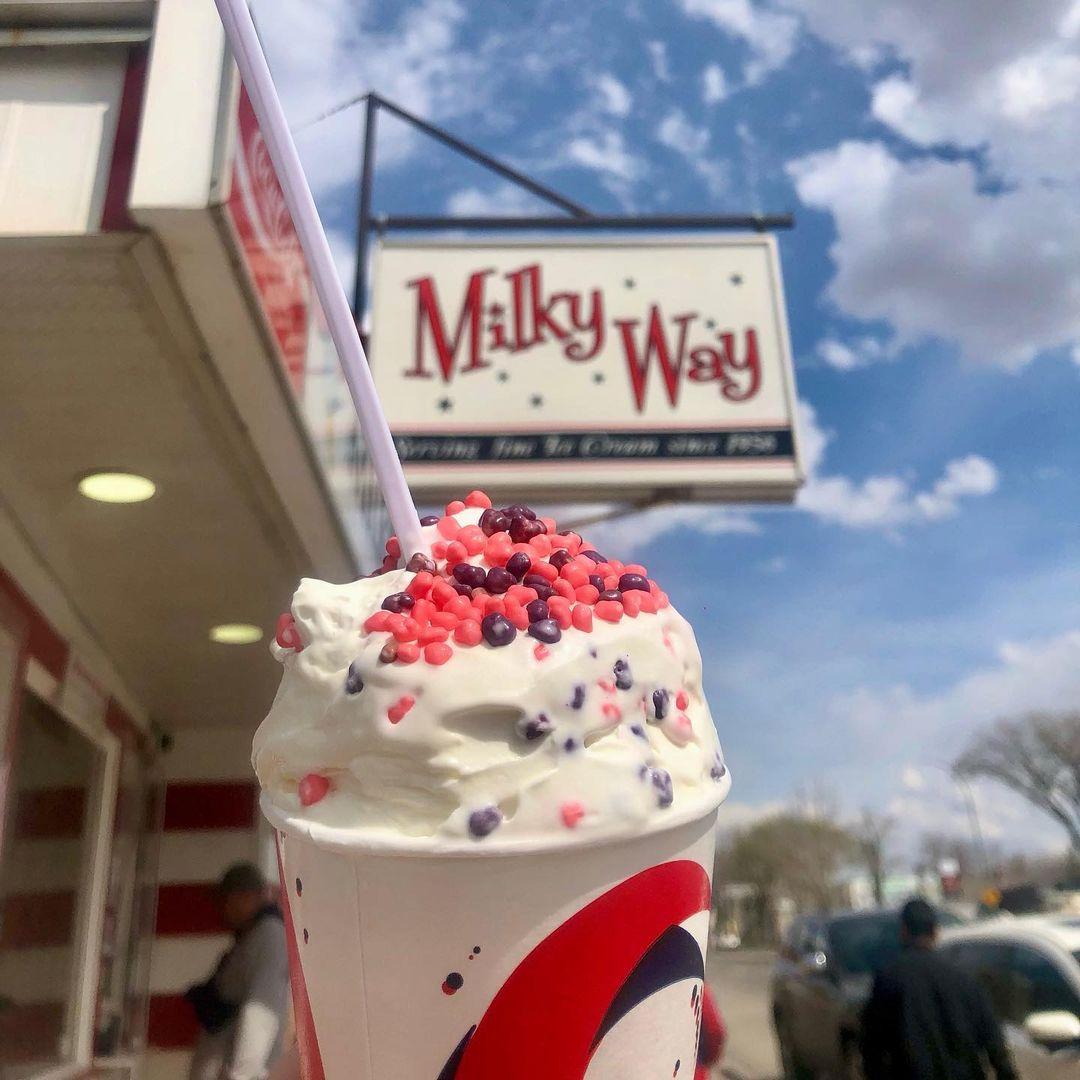 Milky Way menu in Regina, Saskatchewan, Canada