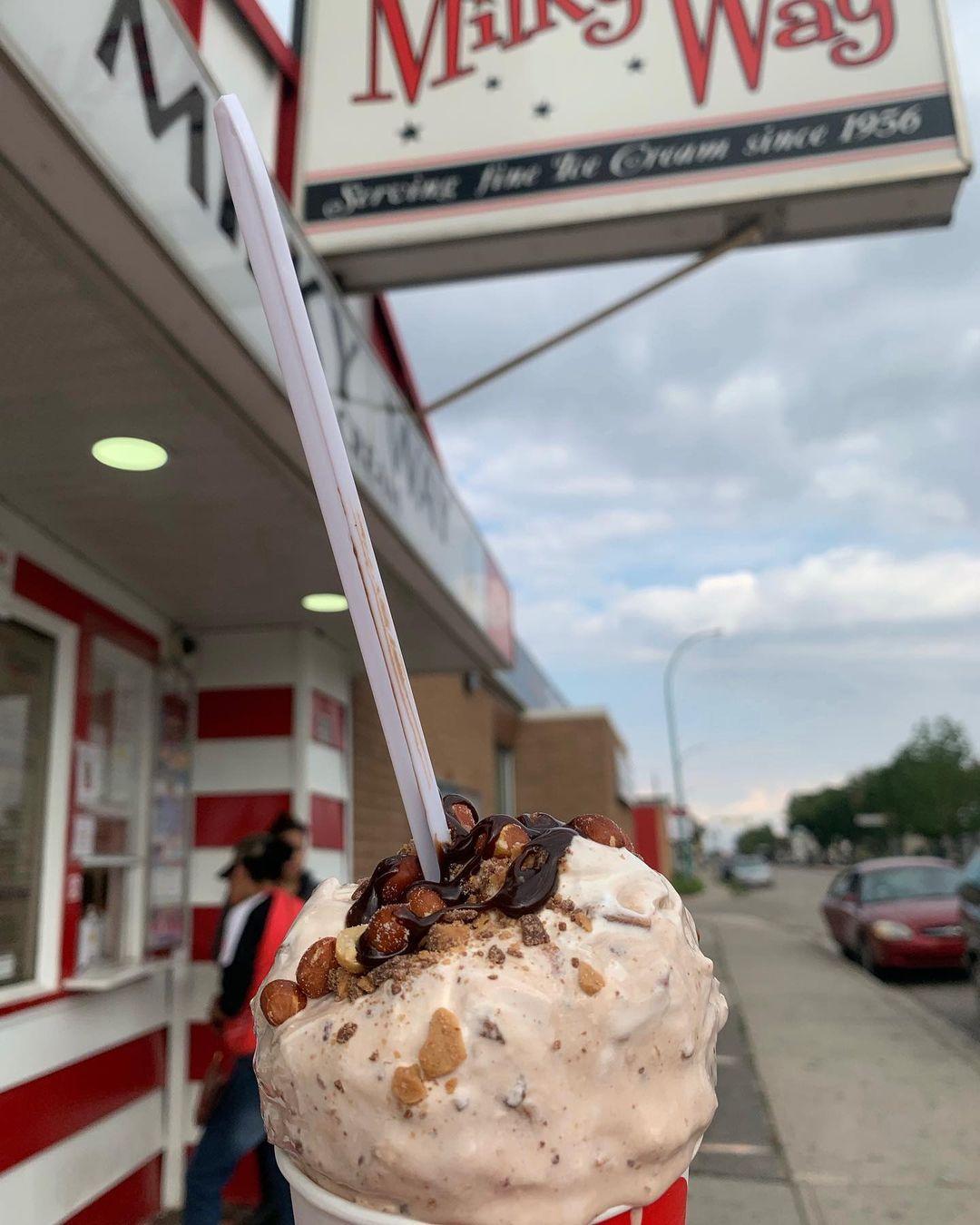 Milky Way menu in Regina, Saskatchewan, Canada