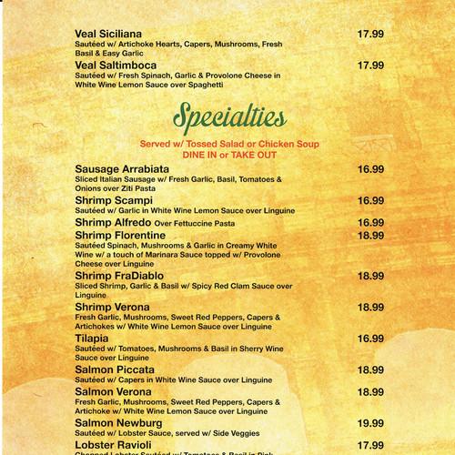 Bella Sera of Kerrville, Inc. menu in Kerrville, Texas, USA