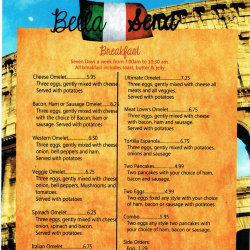 Bella Sera of Kerrville, Inc. menu in Kerrville, Texas, USA