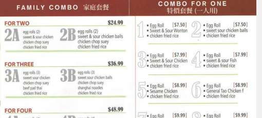 Menu for Lucky-Kitchen-buffet in St Thomas, ON | Sirved