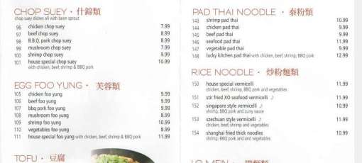 Menu for Lucky-Kitchen-buffet in St Thomas, ON | Sirved