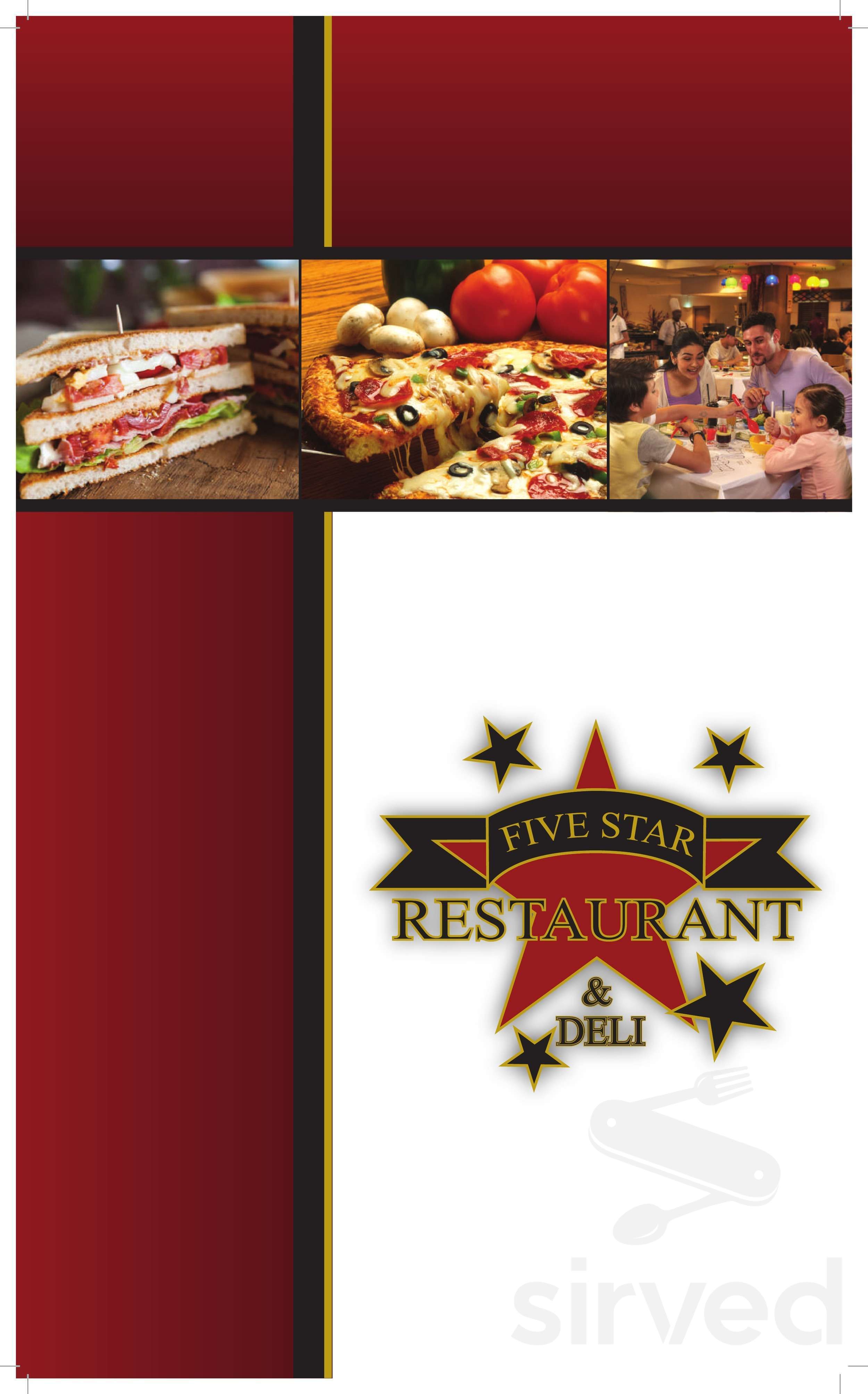 Five Star Restaurant menus in Kemptville, Ontario, Canada