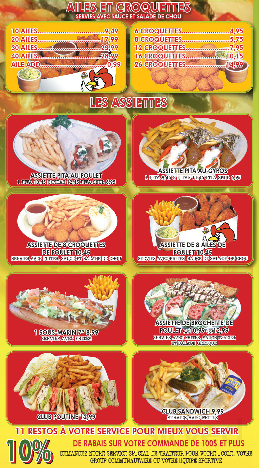 Champion Pizza menu in Mascouche, Quebec, Canada