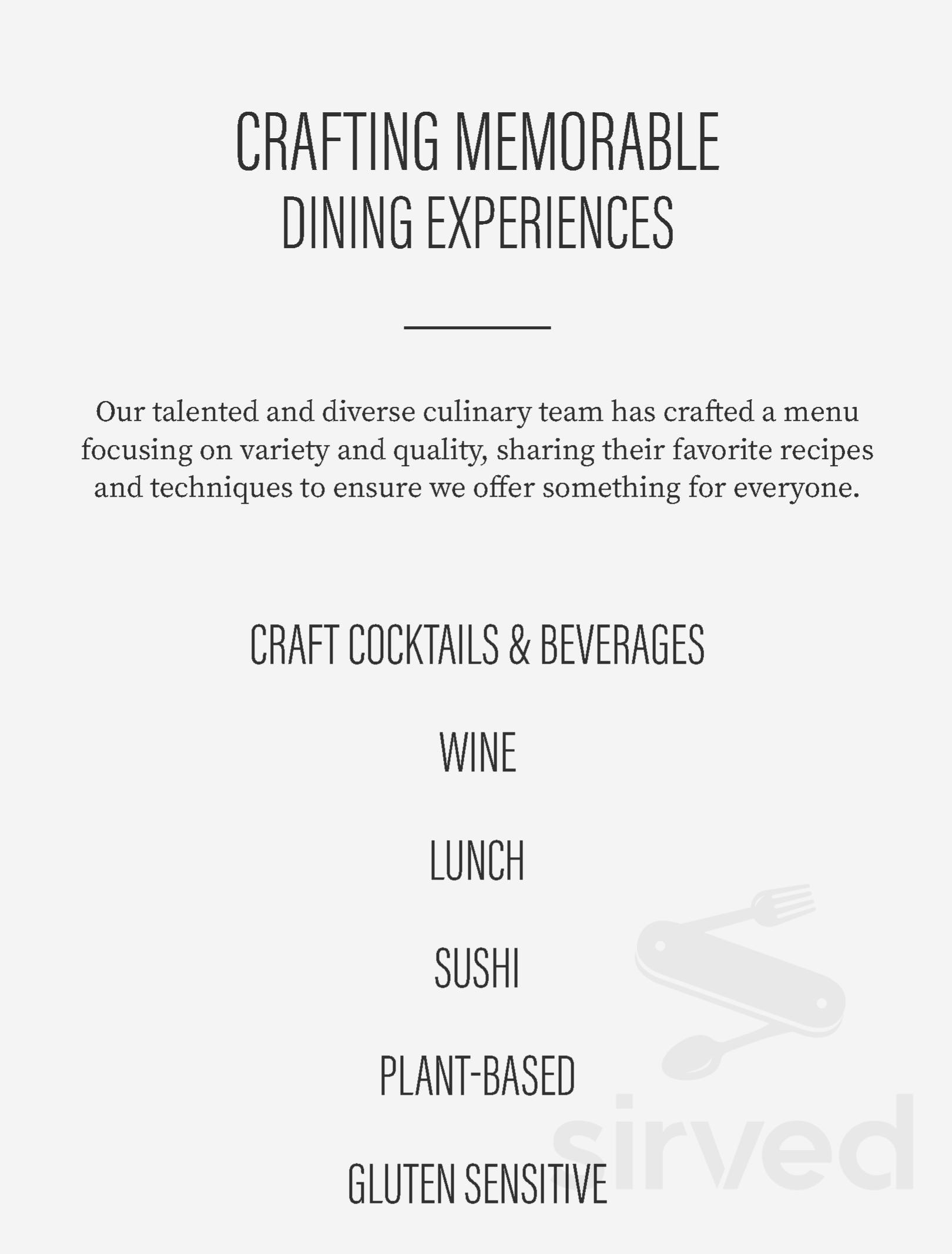 Menu for CRAVE American Kitchen & Sushi Bar (LaSalle Plaza - Minneapo ...