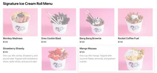 Let's Roll Ice Cream & Boba Tea menu in Irving, Texas, USA