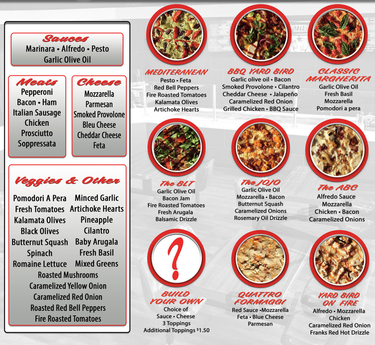 PZA PIZZERIA menu in Lake Havasu City, Arizona, USA