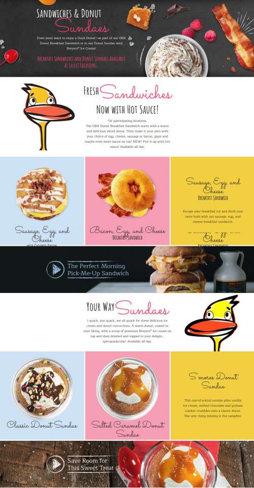 Duck Donuts menu in Corolla, North Carolina, USA