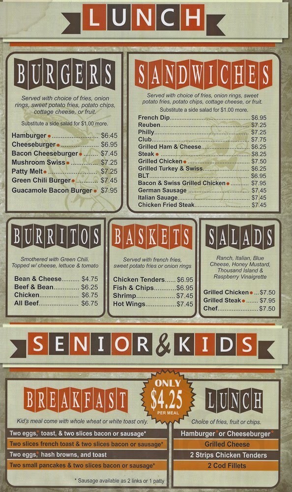 Bella Rosa Golf Course menu in Frederick, Colorado, USA