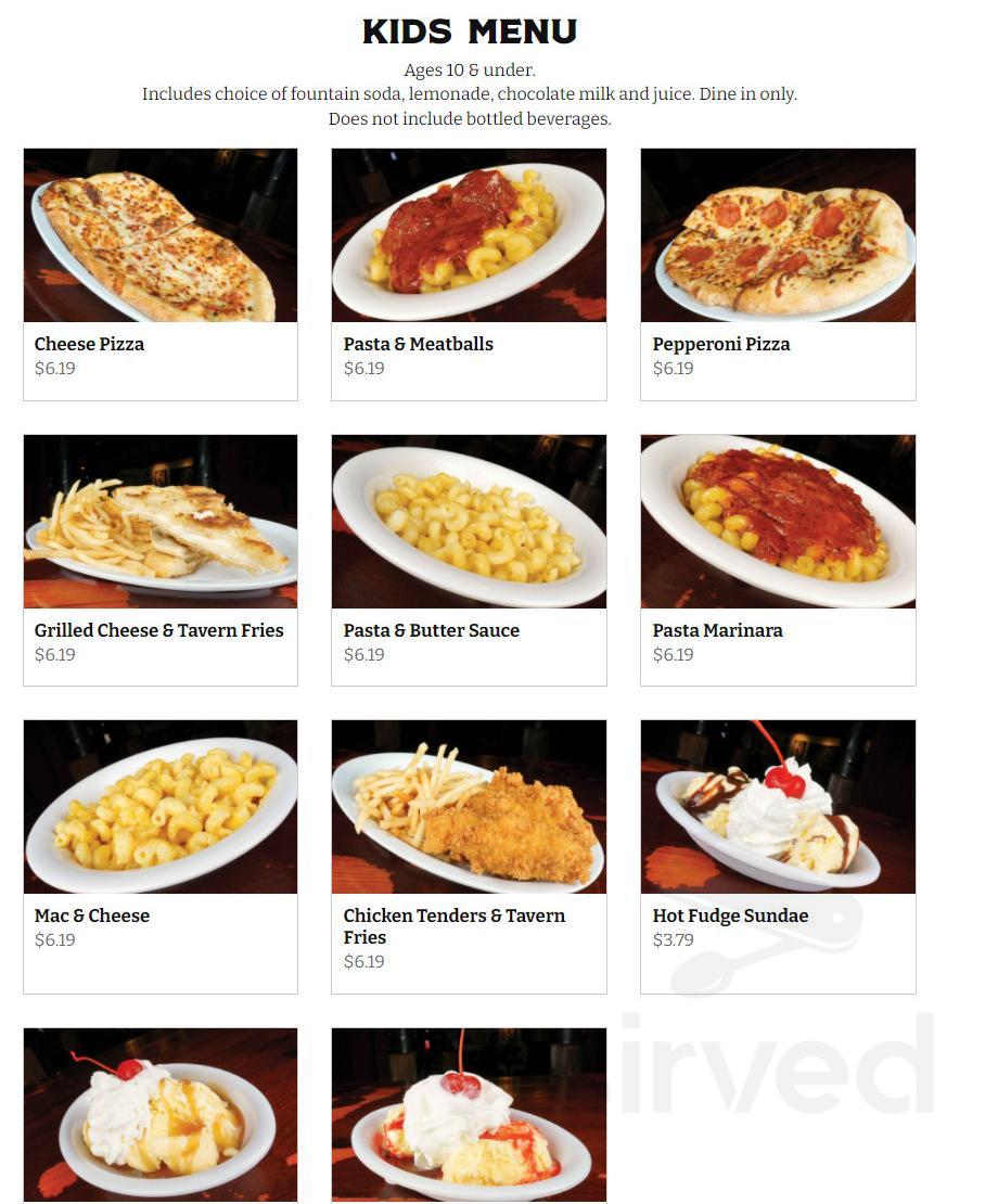 Menu for CopperTop Tavern North Syracuse in North Syracuse, NY | Sirved