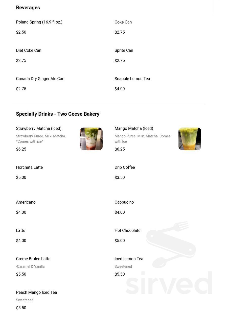 Gansevoort Liberty Market menu in New York, New York, USA