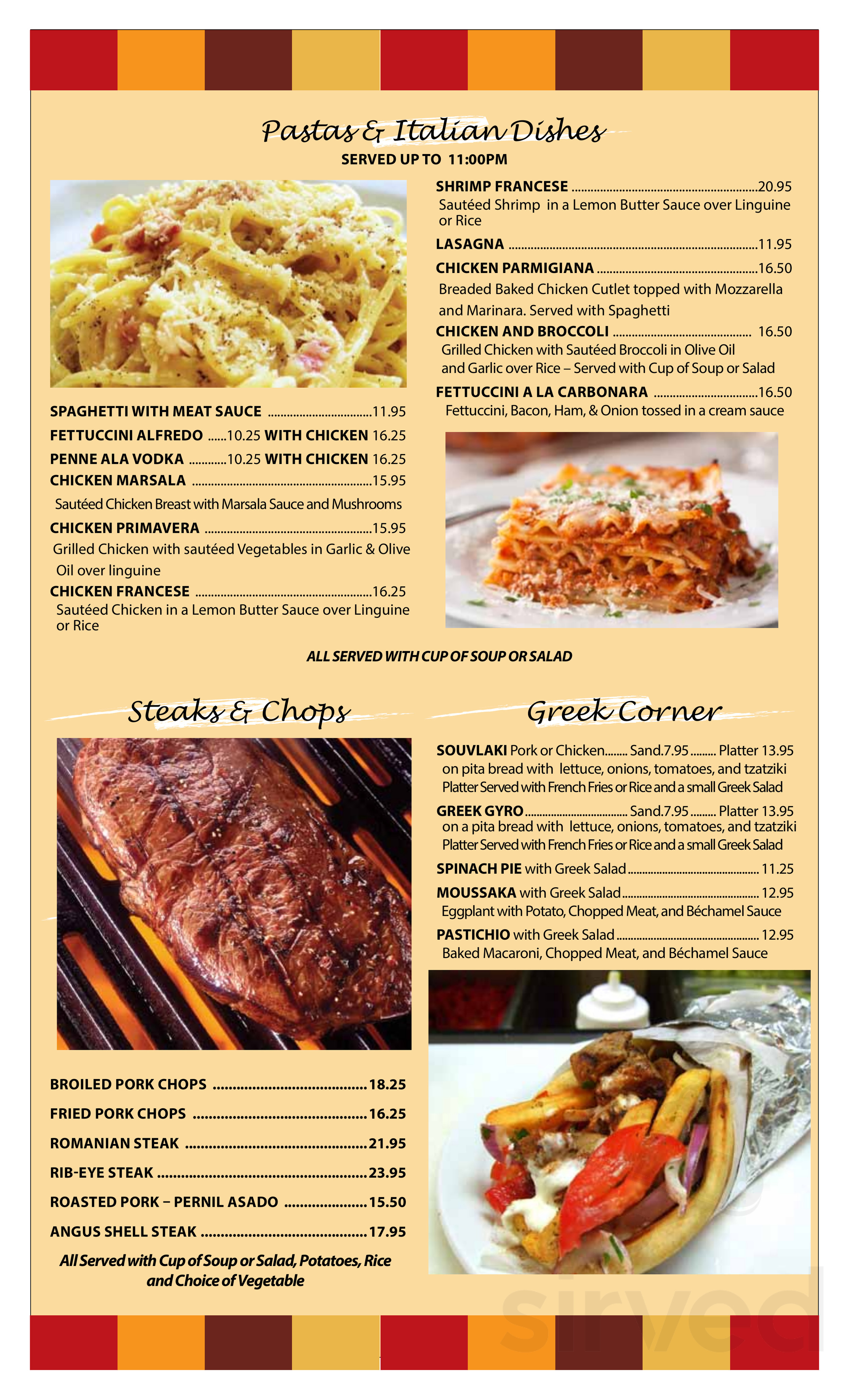 Wahi Diner menus in New York, New York, United States