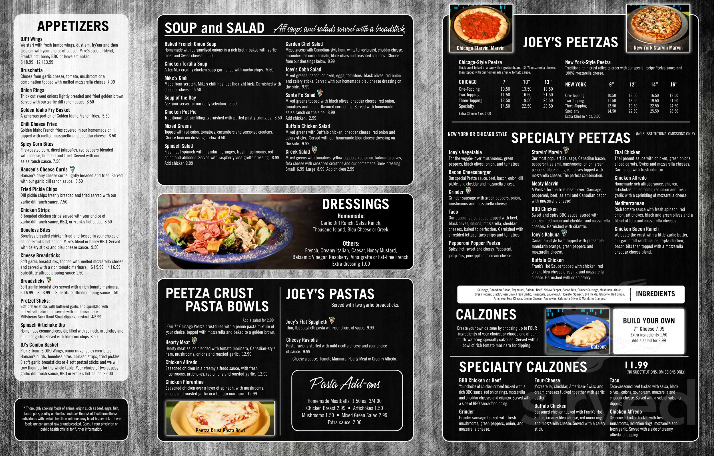 Doughy Joey's Peetza Joynt menus in Waterloo, Iowa, United States