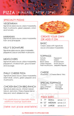 Oakbank Bar & Grill menu in Oakbank, Manitoba, Canada