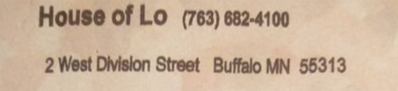 Menu for House of Lo in Buffalo, MN | Sirved
