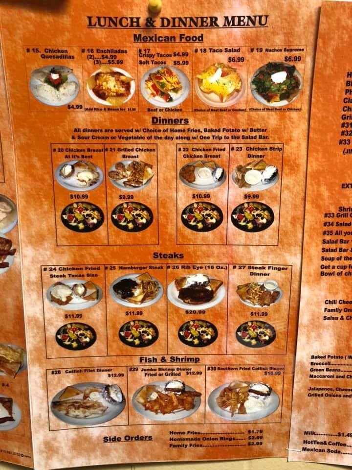 Menu for Cow Palace in Gonzales, TX | Sirved