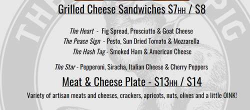 The Whining Pig Desert Ridge menu in Phoenix, Arizona, USA