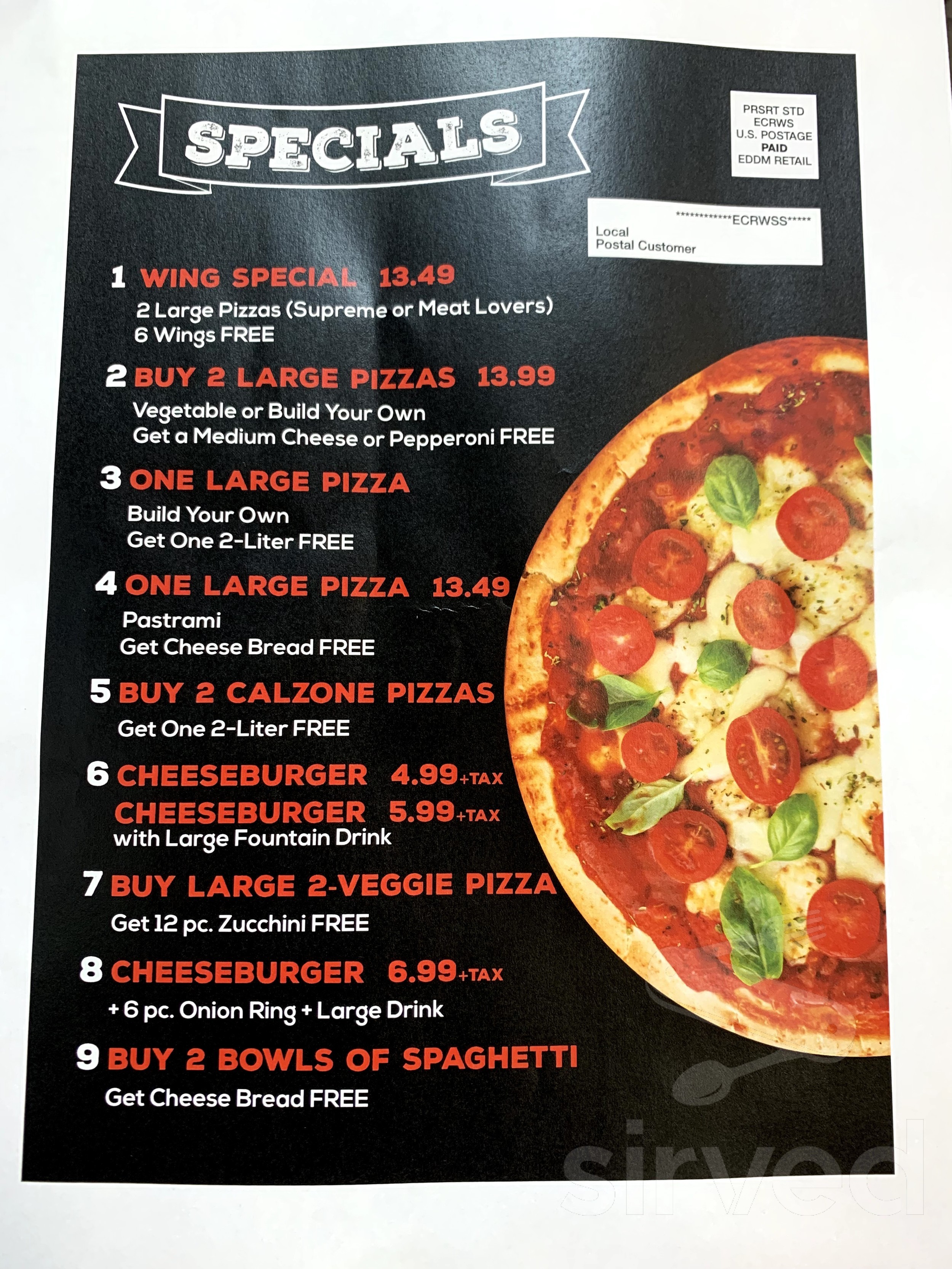 YAYA's Pizza & Mediterranean Grill menu in Upland, California, USA