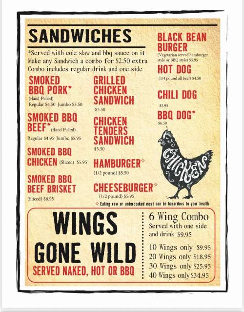 Nooga Q Smokehouse Grill menu in Chattanooga, Tennessee, USA