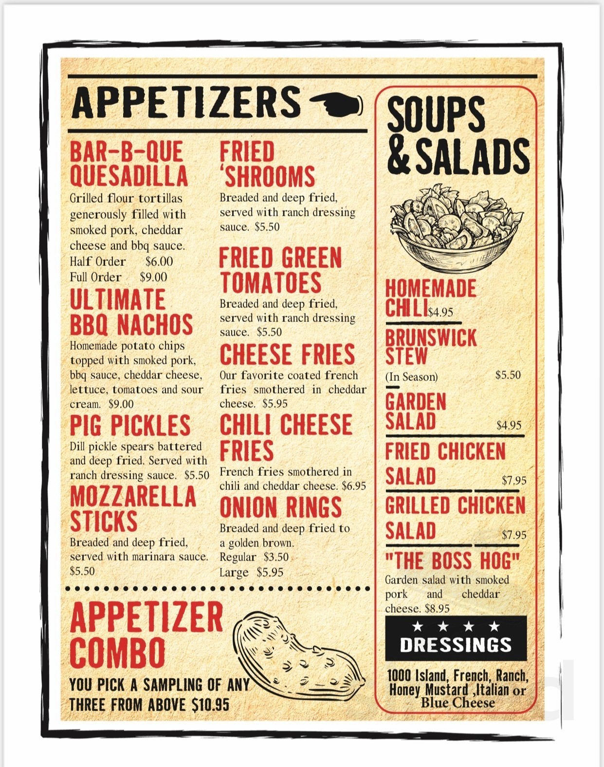 Nooga Q Smokehouse Grill menu in Chattanooga, Tennessee, USA