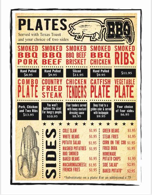 Nooga Q Smokehouse Grill menu in Chattanooga, Tennessee, USA