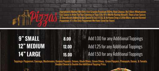 Menu for 571 Grill & Draft House in New Carlisle, OH | Sirved
