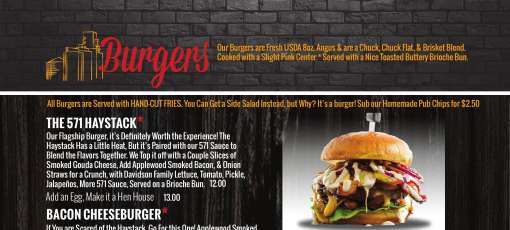 Menu for 571 Grill & Draft House in New Carlisle, OH | Sirved