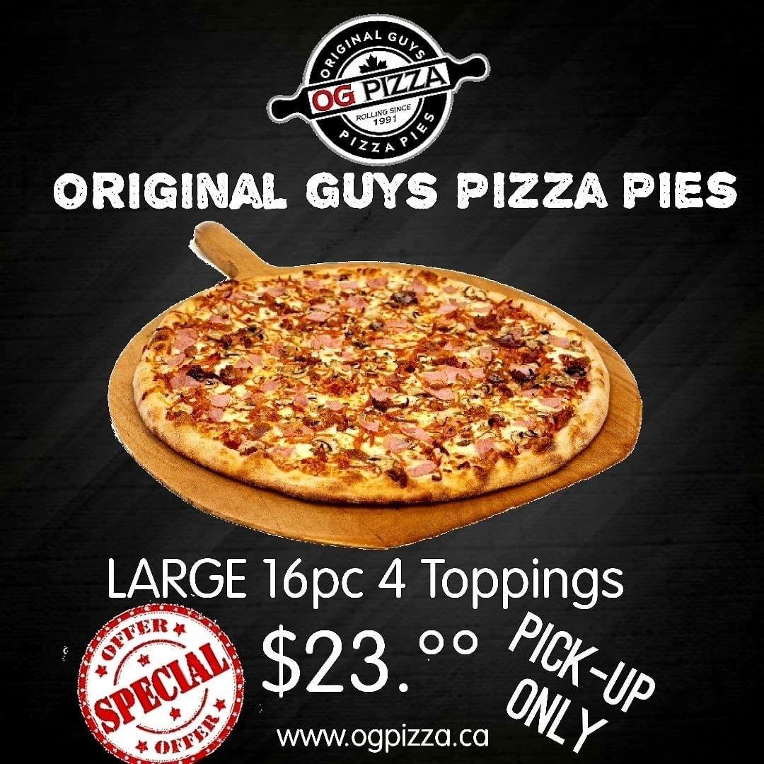 Original Guys Pizza Pies - OG Pizza (Leamington) menu in Leamington ...