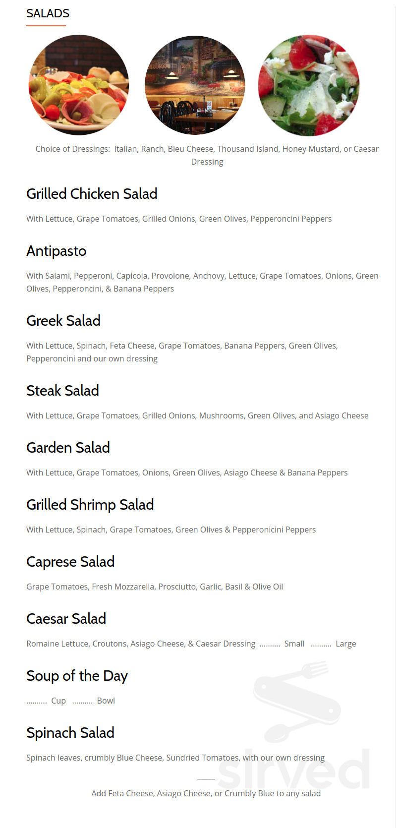 Vic's Pizza Italian Restaurant menus in Sebastian, Florida, United States