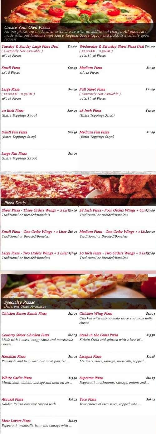 Ralph & Rosie Delicatessen menu in Bergen, New York, USA