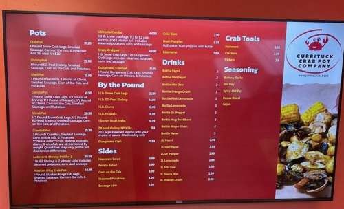 Currituck Crab Pot menu in Chesapeake, Virginia, USA