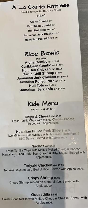 Menu for Zeke's Island Cafe in Davenport, IA | Sirved