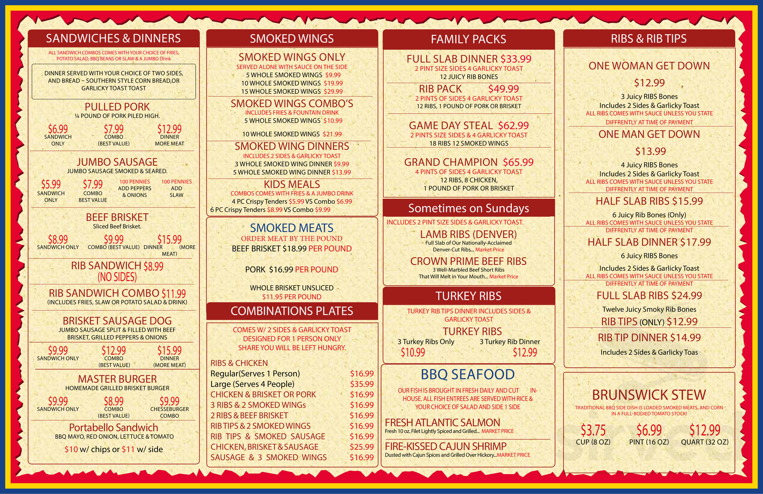 BBQ MASTERS menu in Stockbridge, Georgia, USA