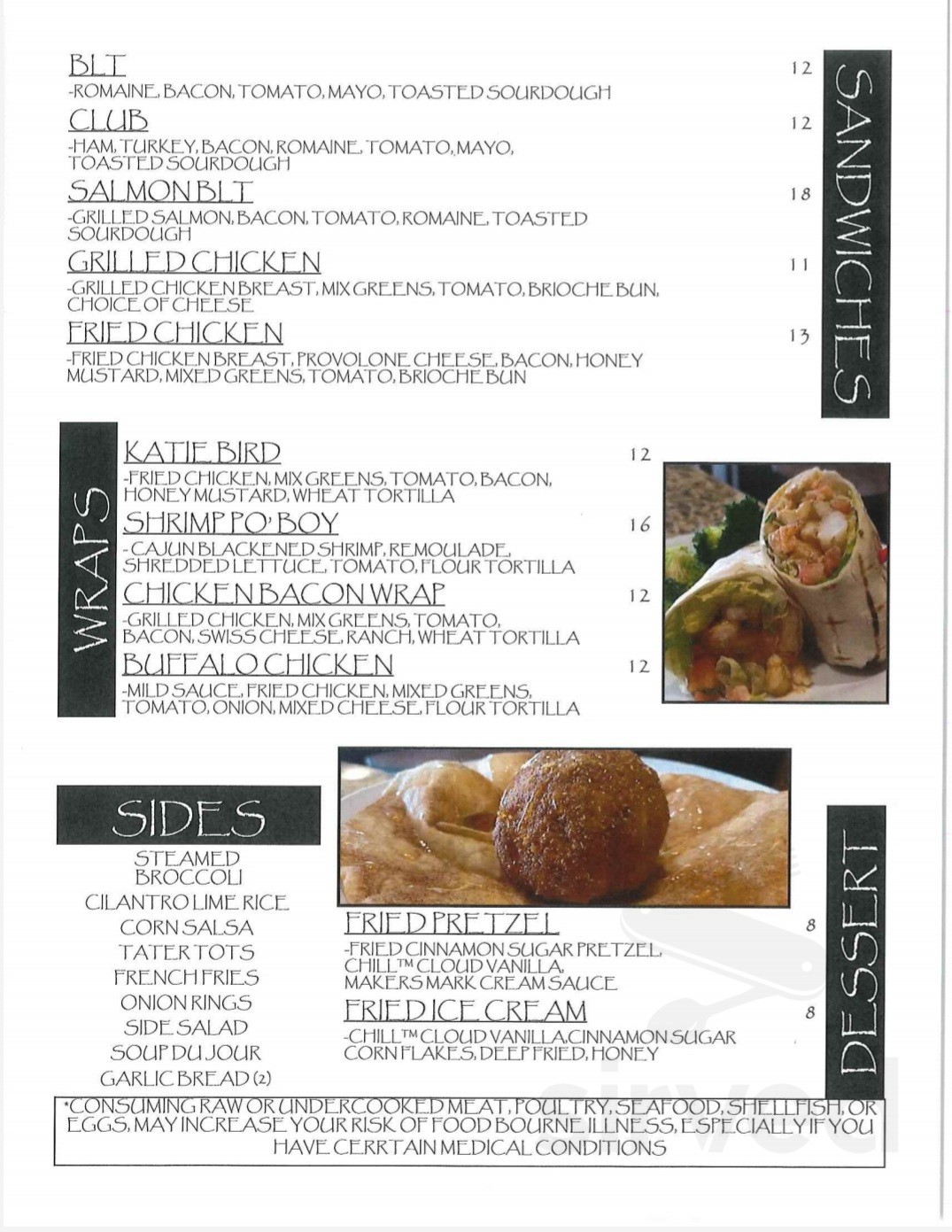 Granite Grille, Medina menu in Medina, Ohio, USA