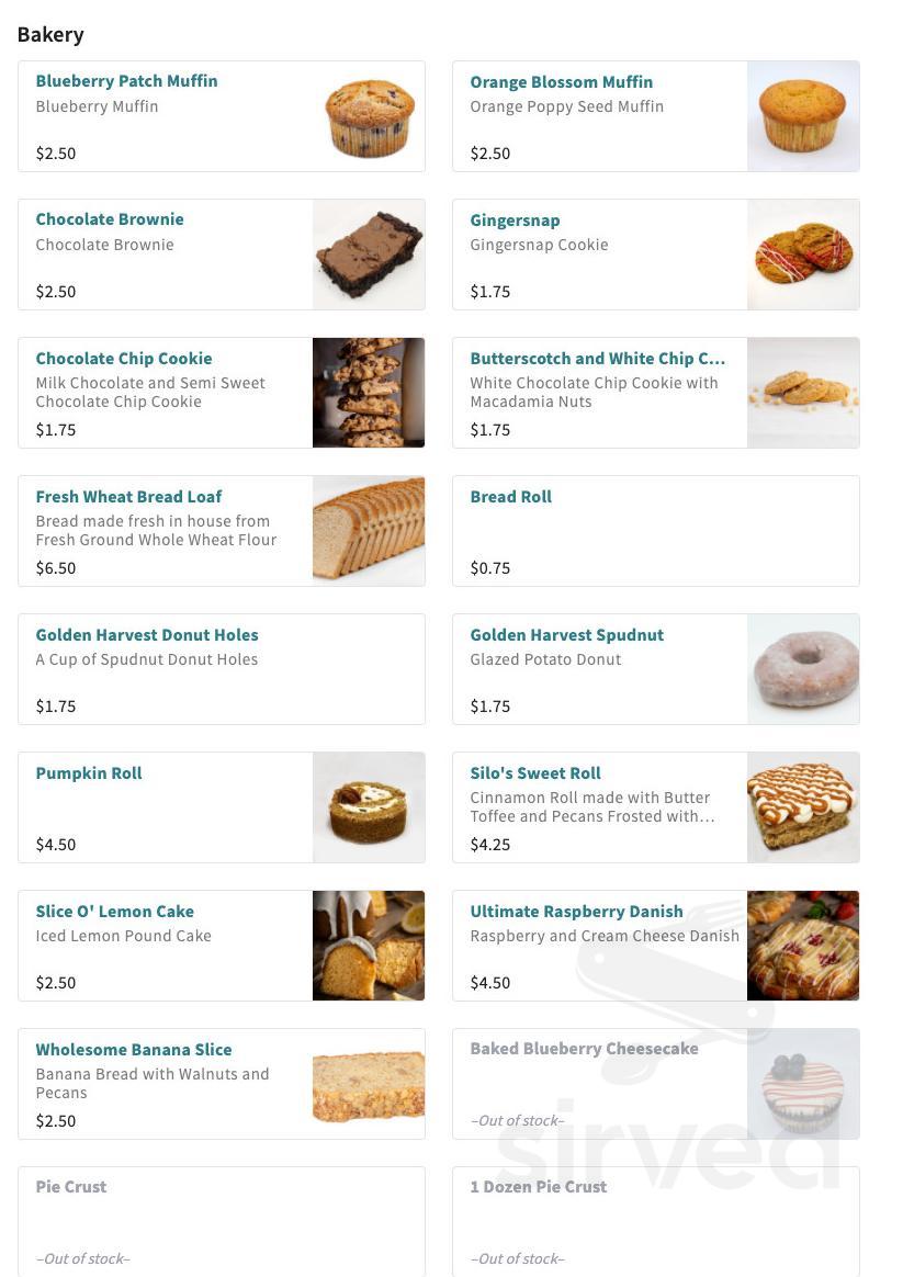 Silver Silo Bakery & Espresso menu in Cedar City, Utah, USA