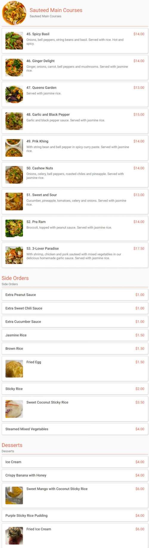 Nine Thai by Thai Boulevard menu in Forest Hills, New York, USA
