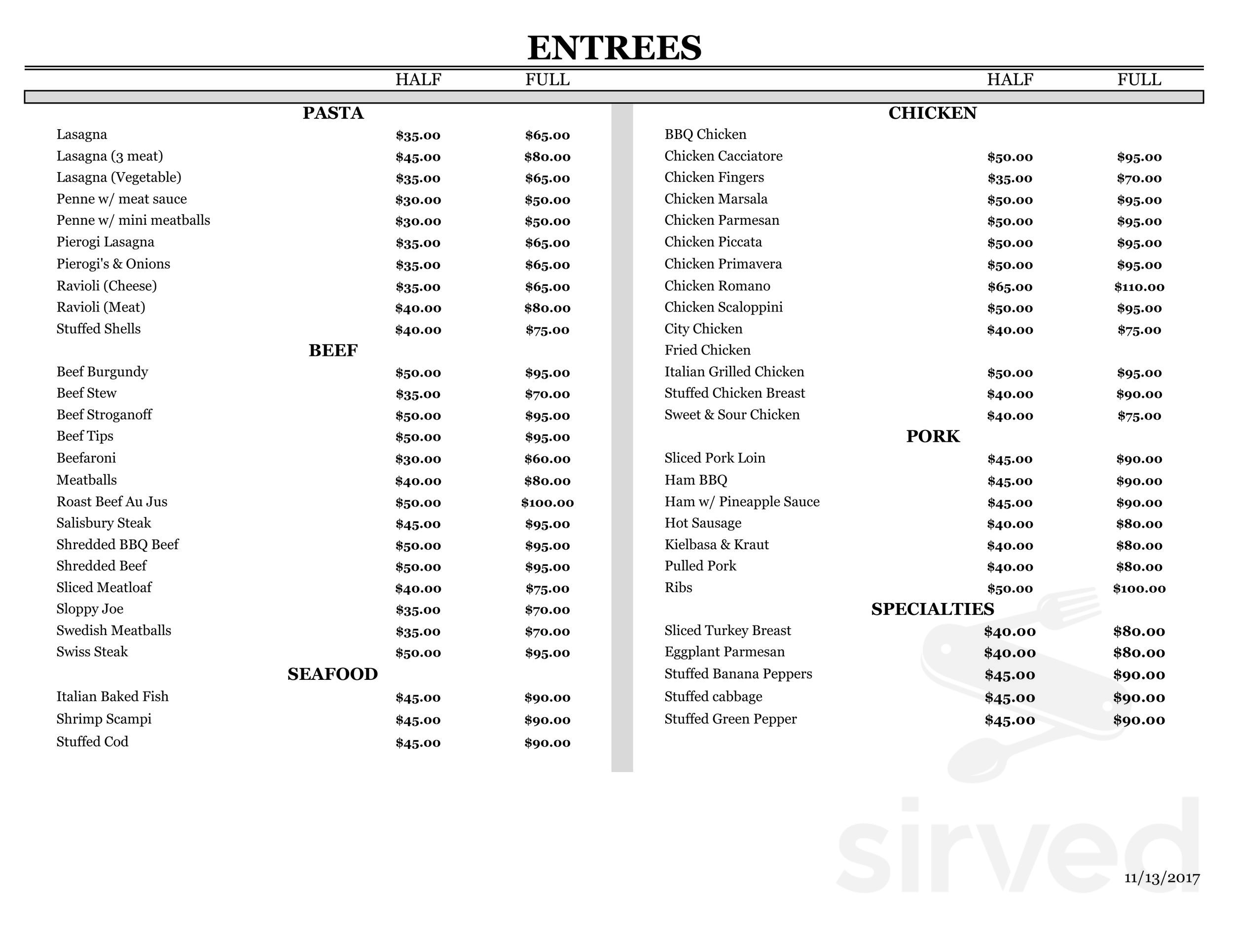 Shelly Pie Pizza menus in Turtle Creek, Pennsylvania, United States