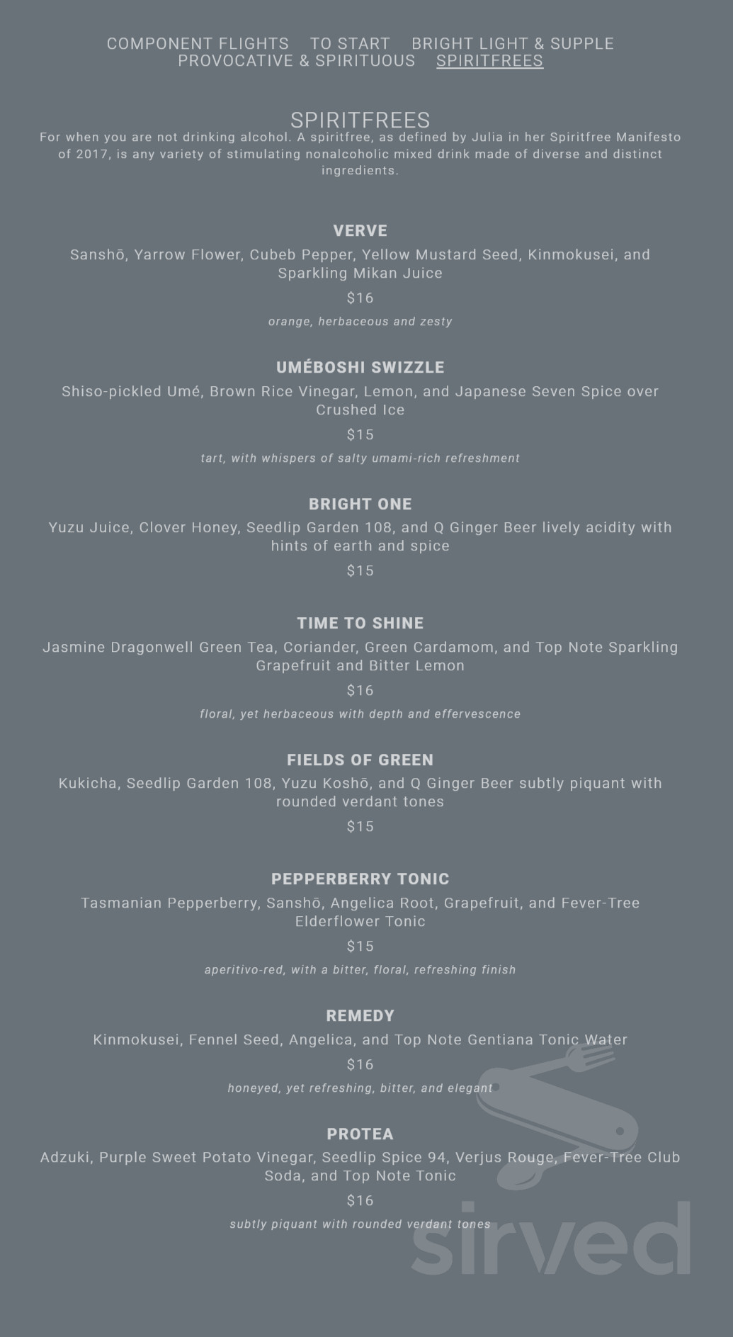 Menu - Chicago IL's Kikko | Sirved