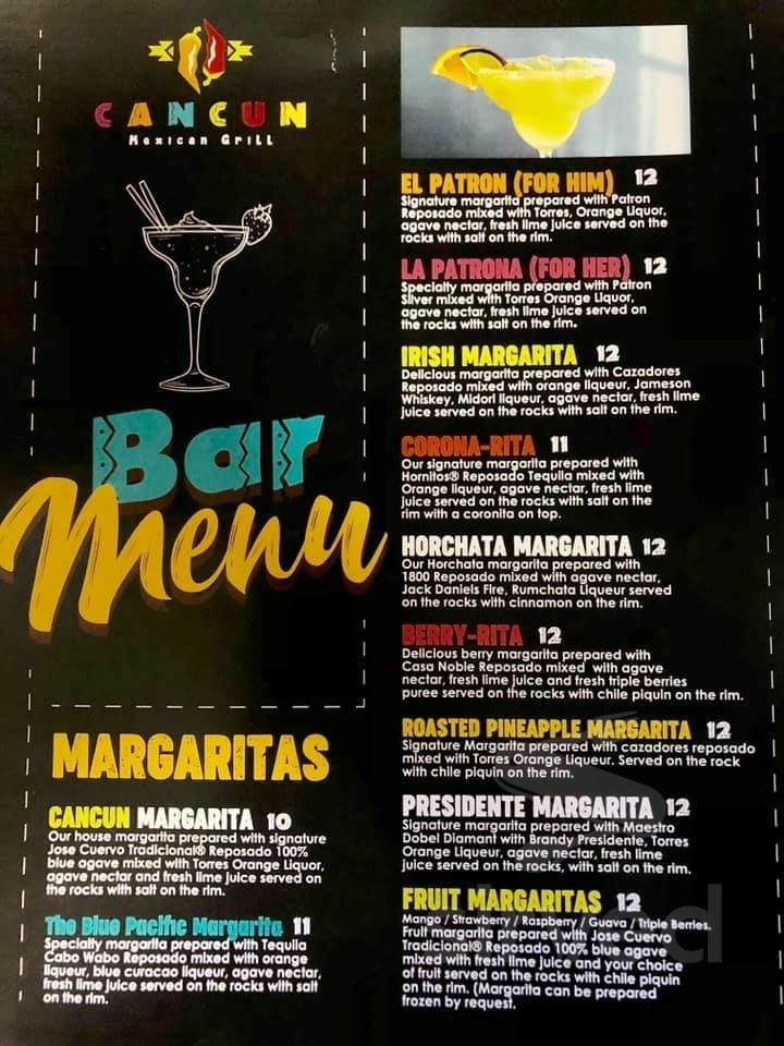 Menu for CANCUN CAFE & MEXICAN GRILL in Yorkville, IL | Sirved