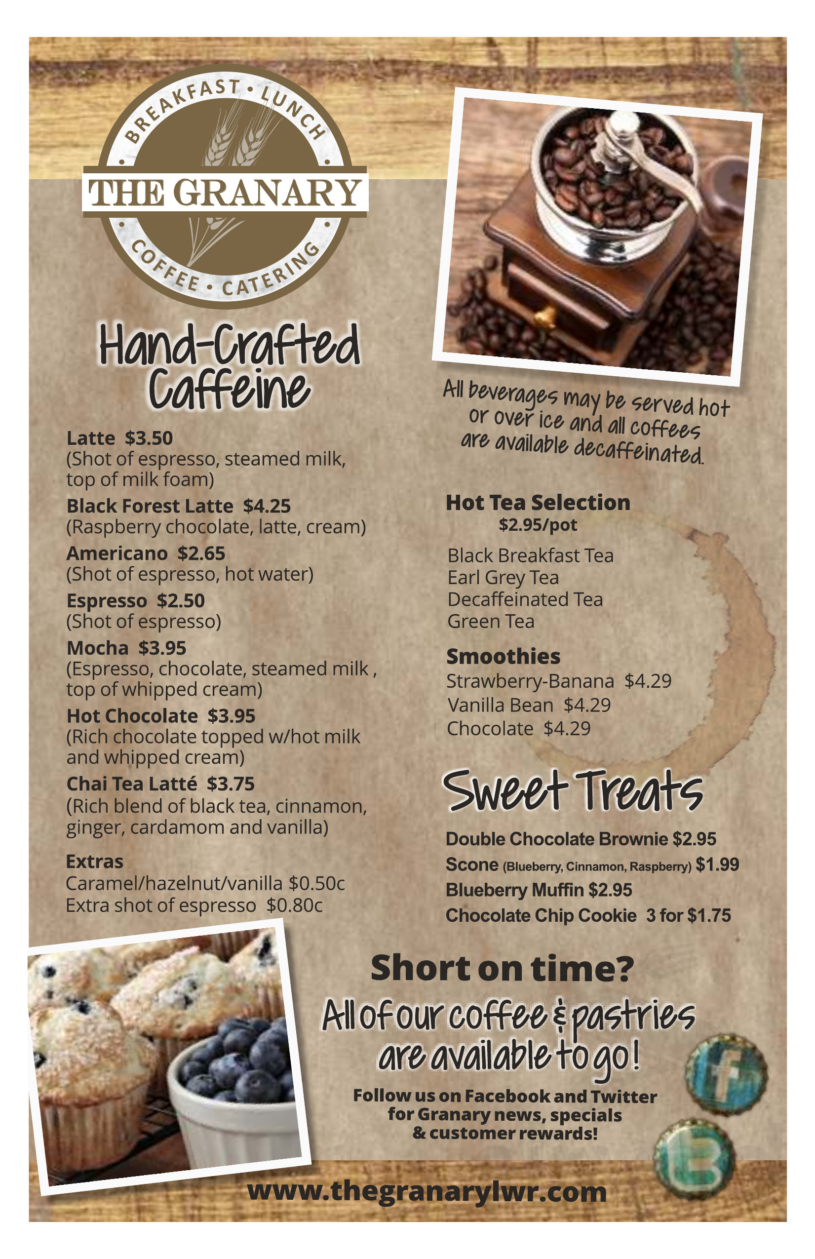 The Granary Breakfast & Lunch Restaurant menu in Lakewood Ranch ...