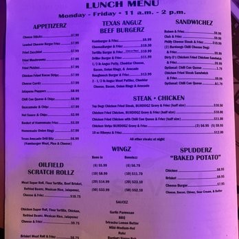 Menu for Burdogz Bar & Grill in Victoria, Texas, United States