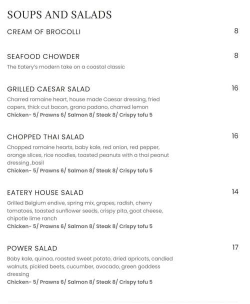 The Eatery by Farrier Pub menu in 100 Mile House, British Columbia, Canada