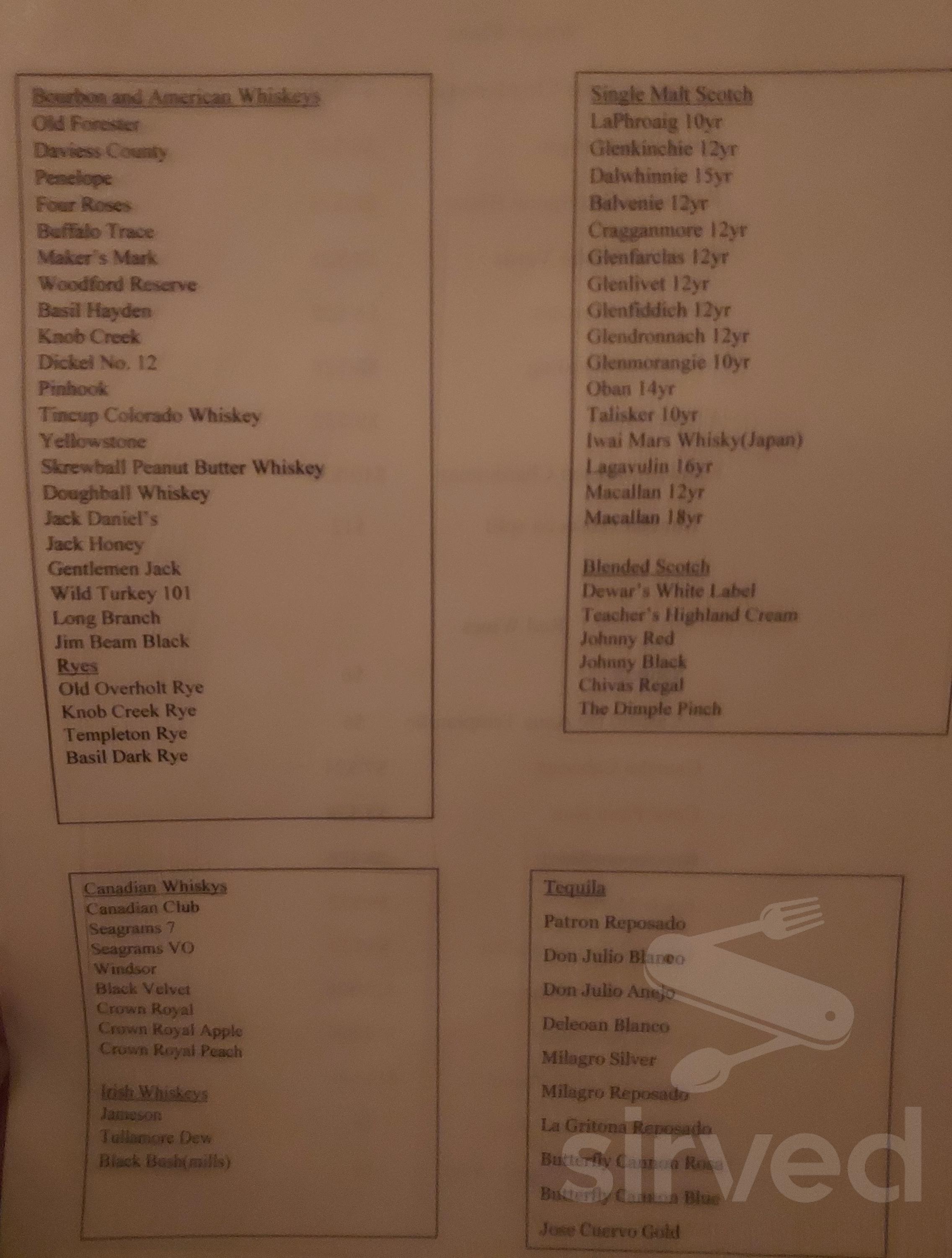 Mr. Toad menu in Omaha, Nebraska, USA