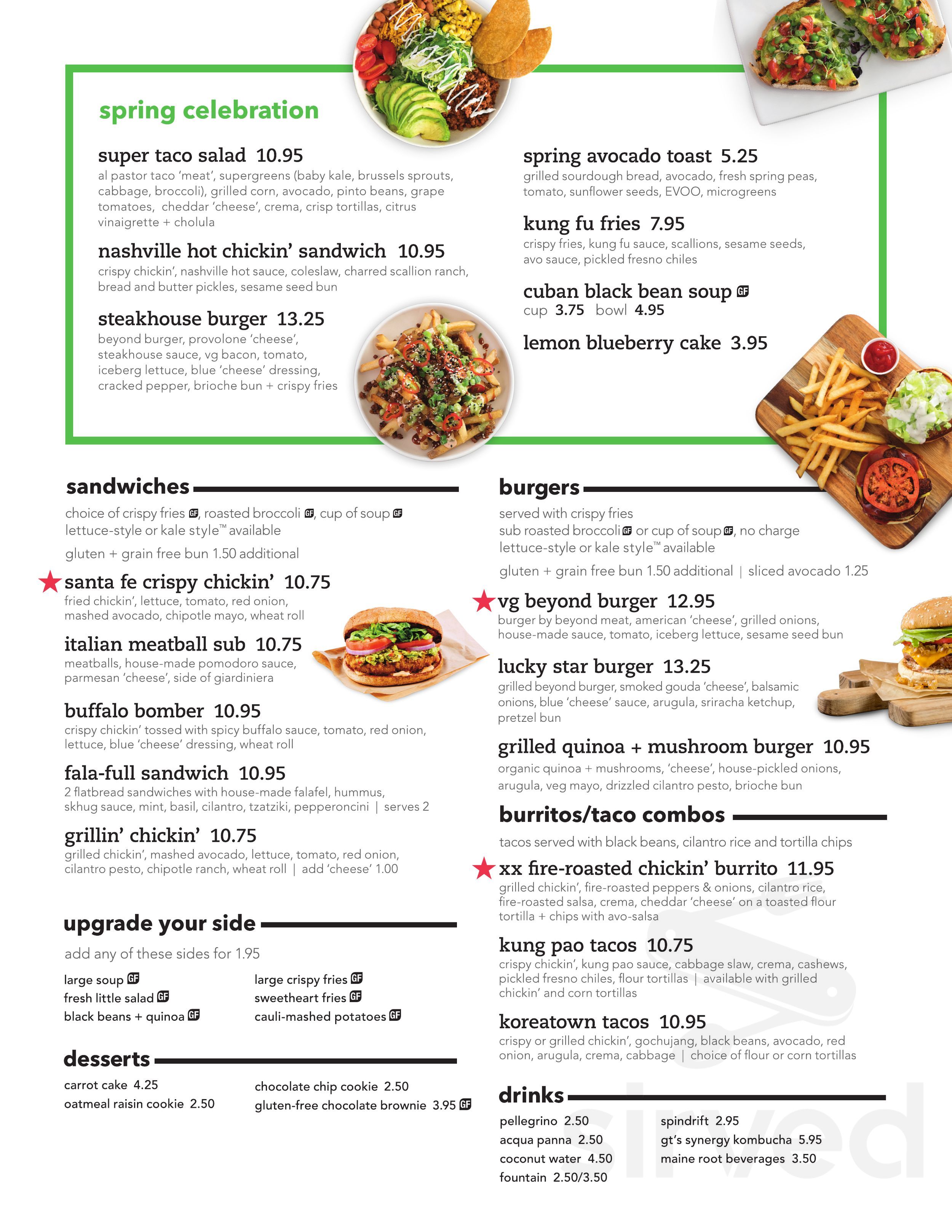 Menu - Chicago IL's Veggie Grill | Sirved