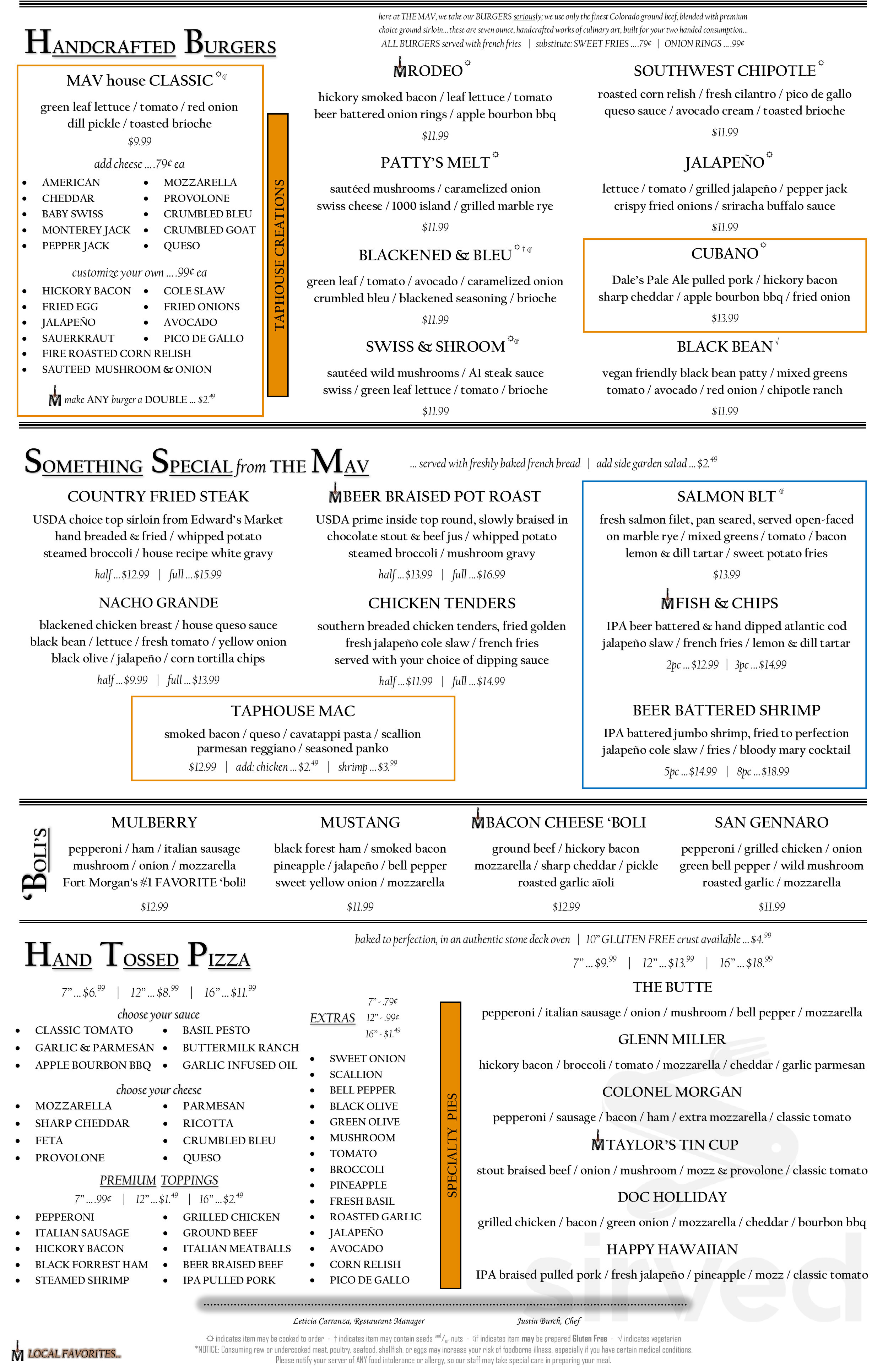 Mavericks Restaurant menus in Fort Morgan, Colorado, United States