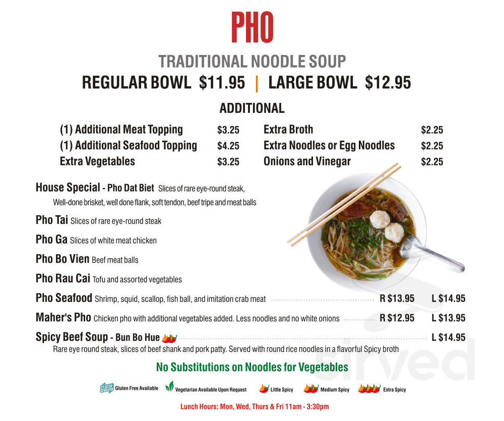 Pho Ever menus in Frederick, Maryland, United States
