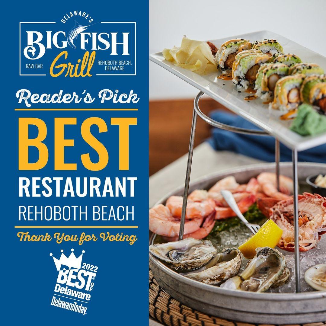 Big Fish Grill Rehoboth menu in Rehoboth Beach, Delaware, USA